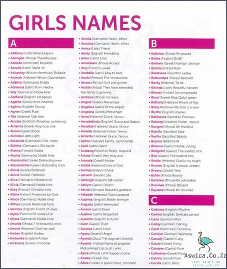 Uncover the Unique Sepedi Baby Names! May 2026 - Aswica.Co.Za